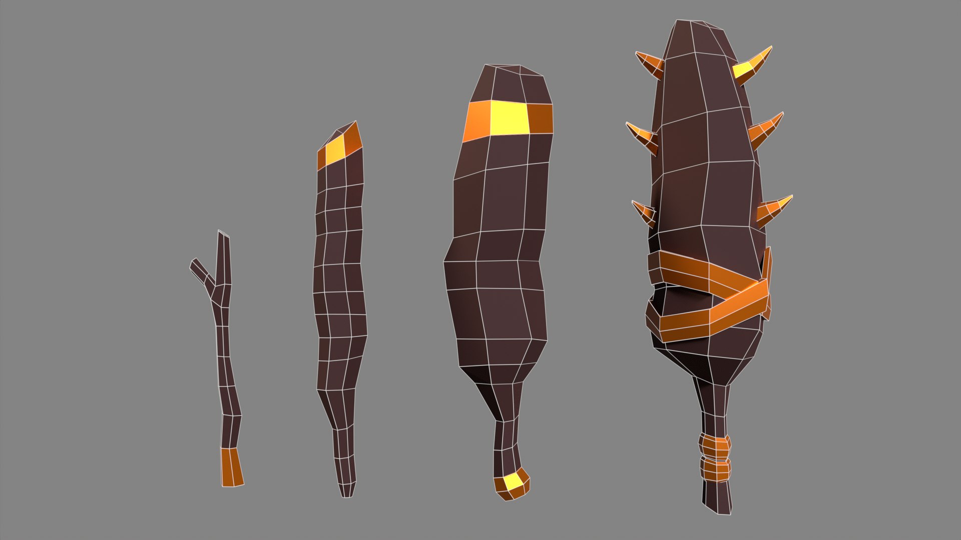 Ancient Old Weapons 3D Pack low-poly 3D - TurboSquid 2068633