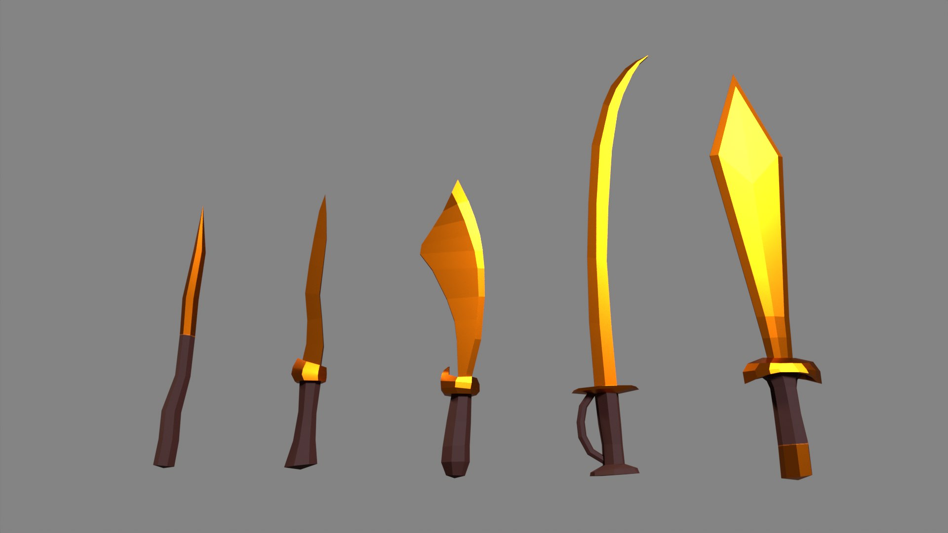 Ancient Old Weapons 3D Pack low-poly 3D - TurboSquid 2068633