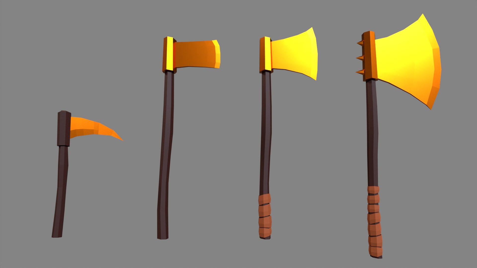 Ancient Old Weapons 3D Pack low-poly 3D - TurboSquid 2068633