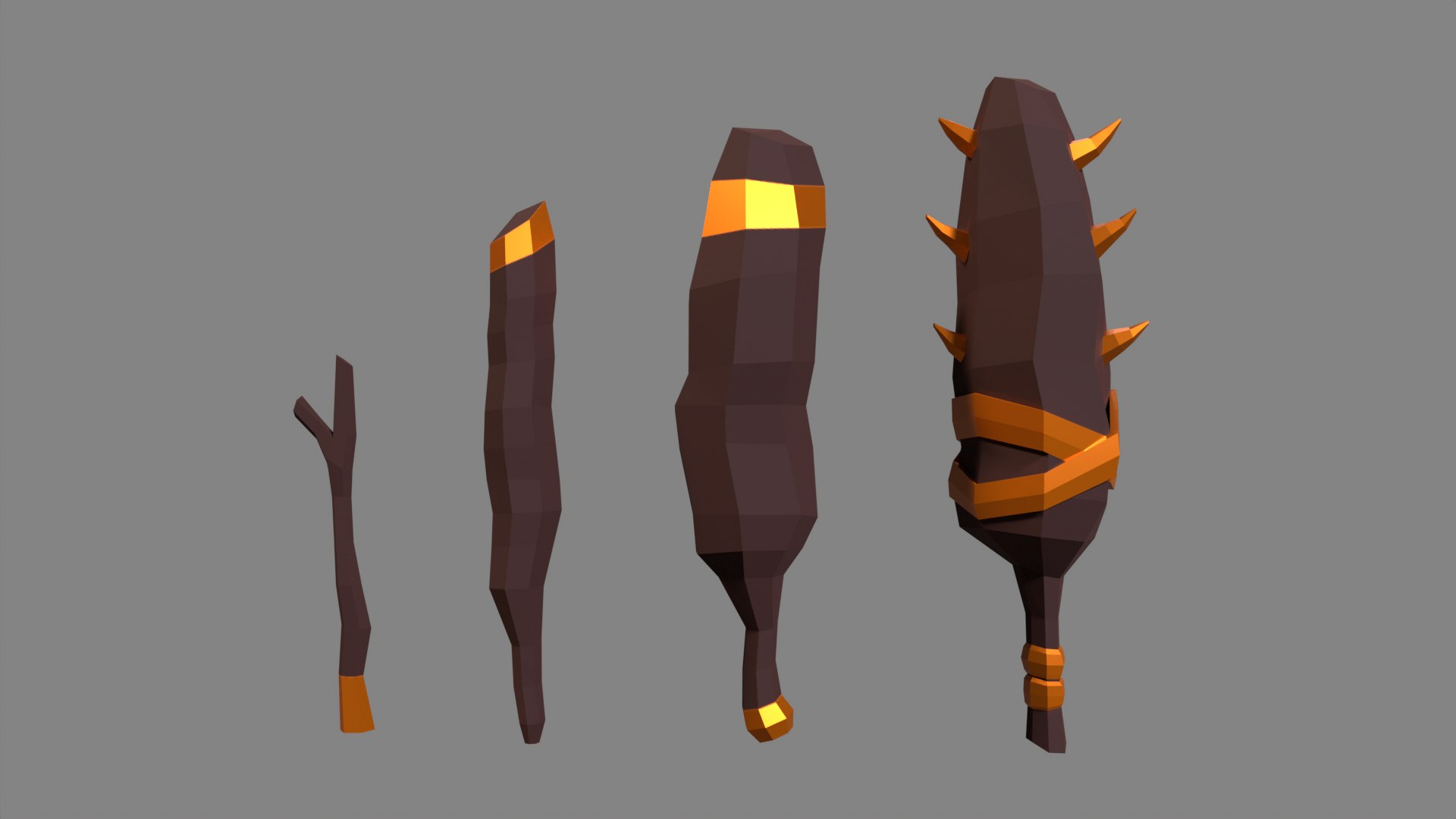 Ancient Old Weapons 3D Pack low-poly 3D - TurboSquid 2068633