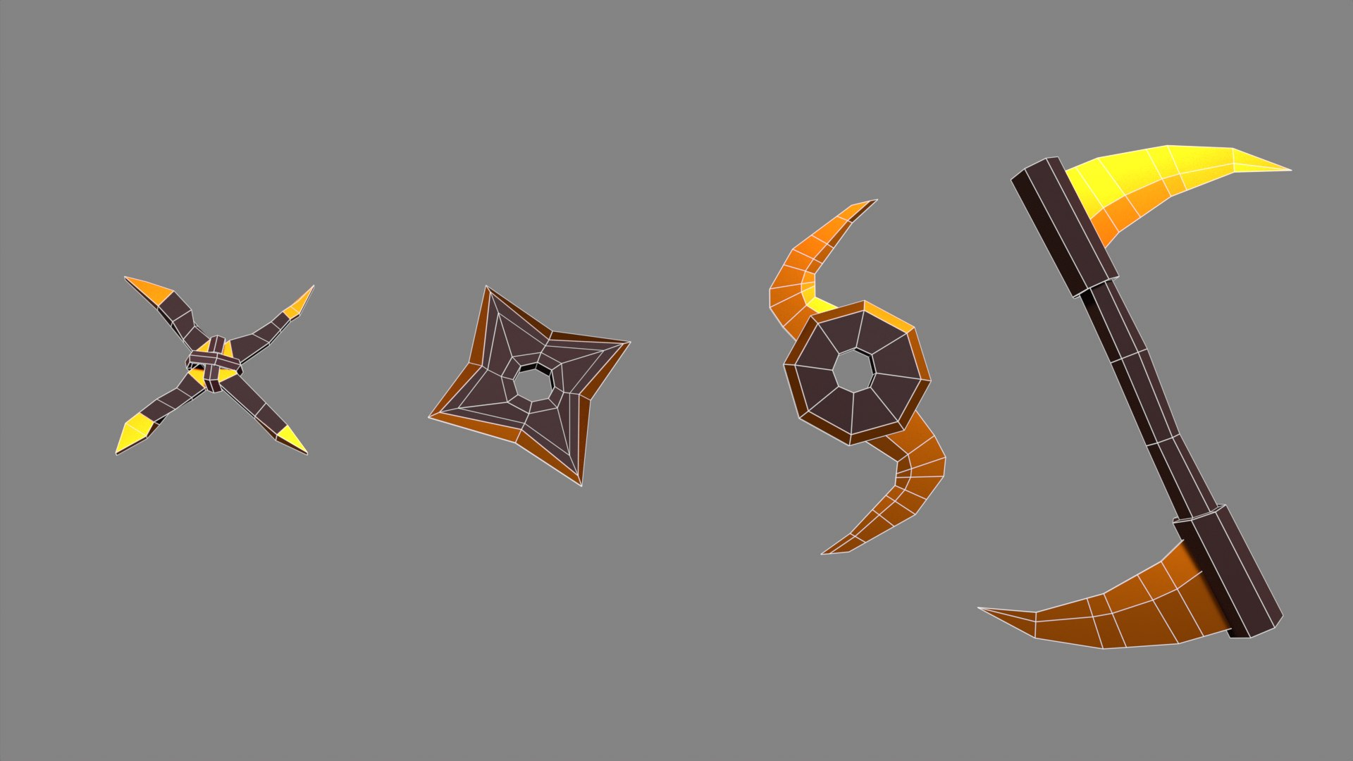 Ancient Old Weapons 3D Pack low-poly 3D - TurboSquid 2068633