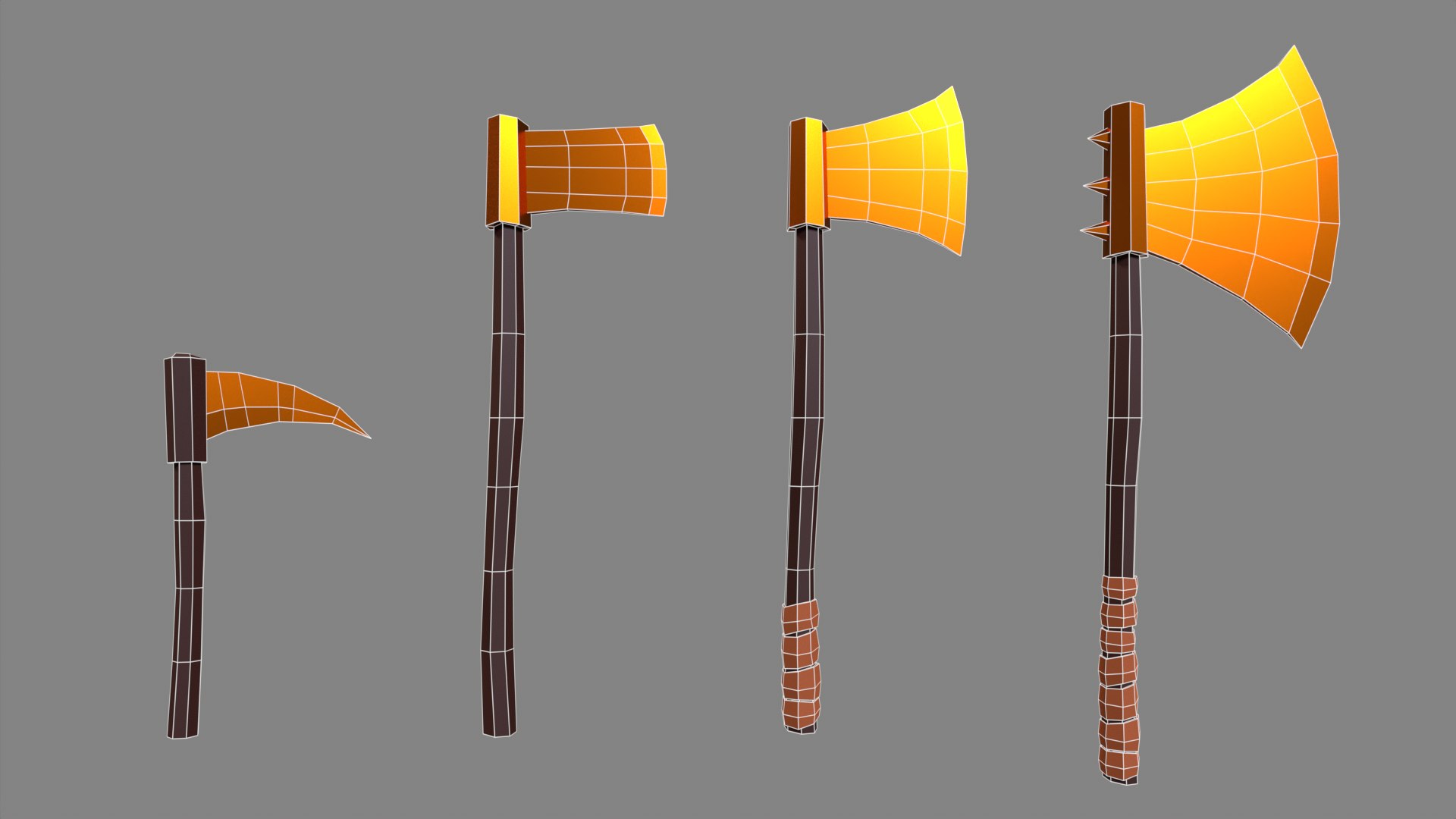 Ancient Old Weapons 3D Pack low-poly 3D - TurboSquid 2068633