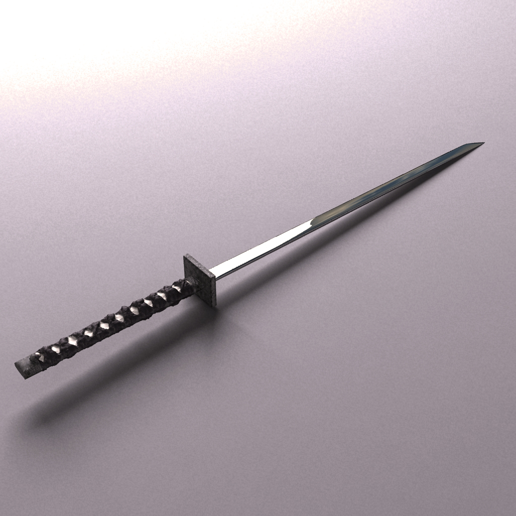 obj katanas swords chokuto