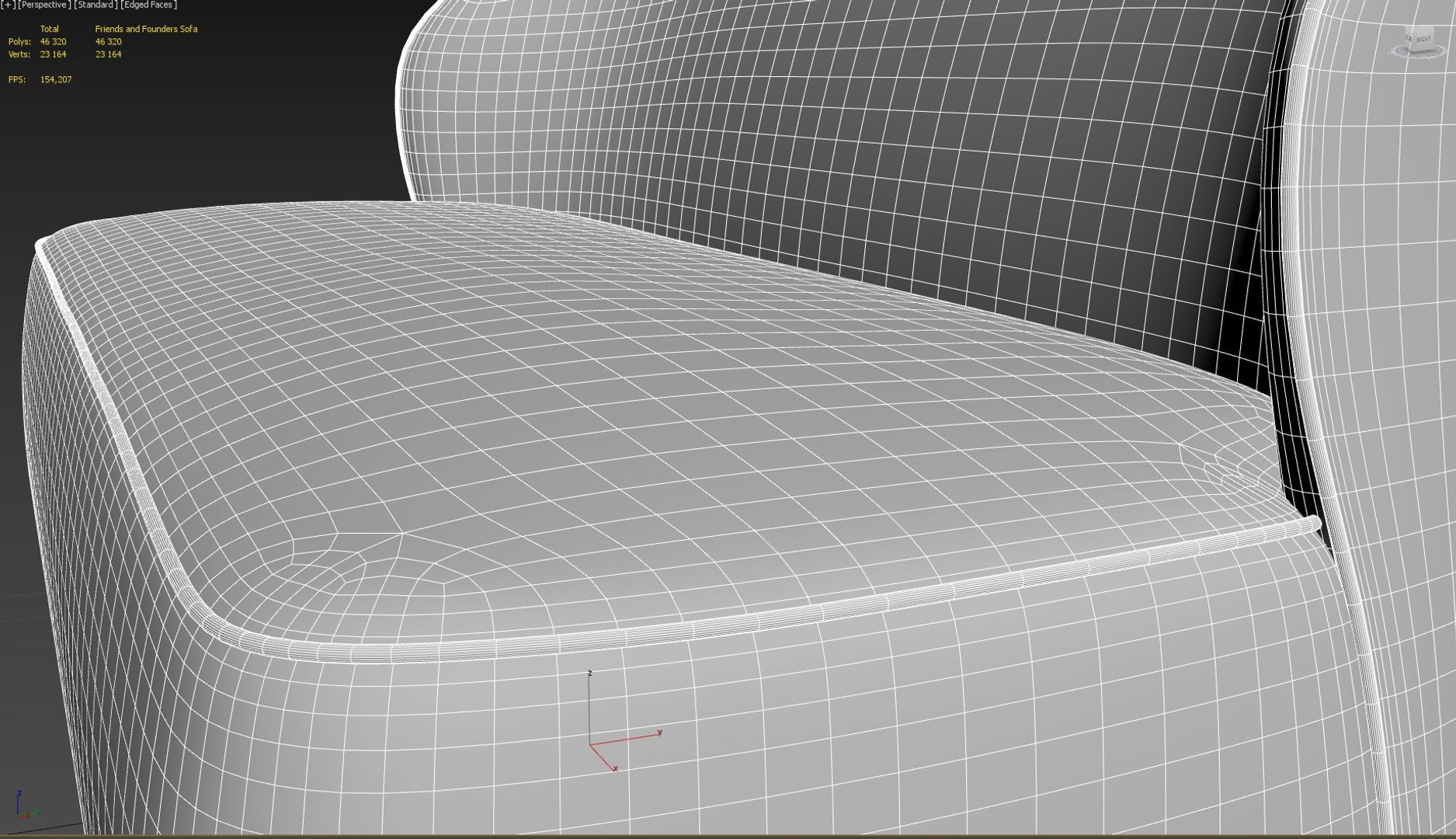 Friends founders sofa furniture 3D - TurboSquid 1578694