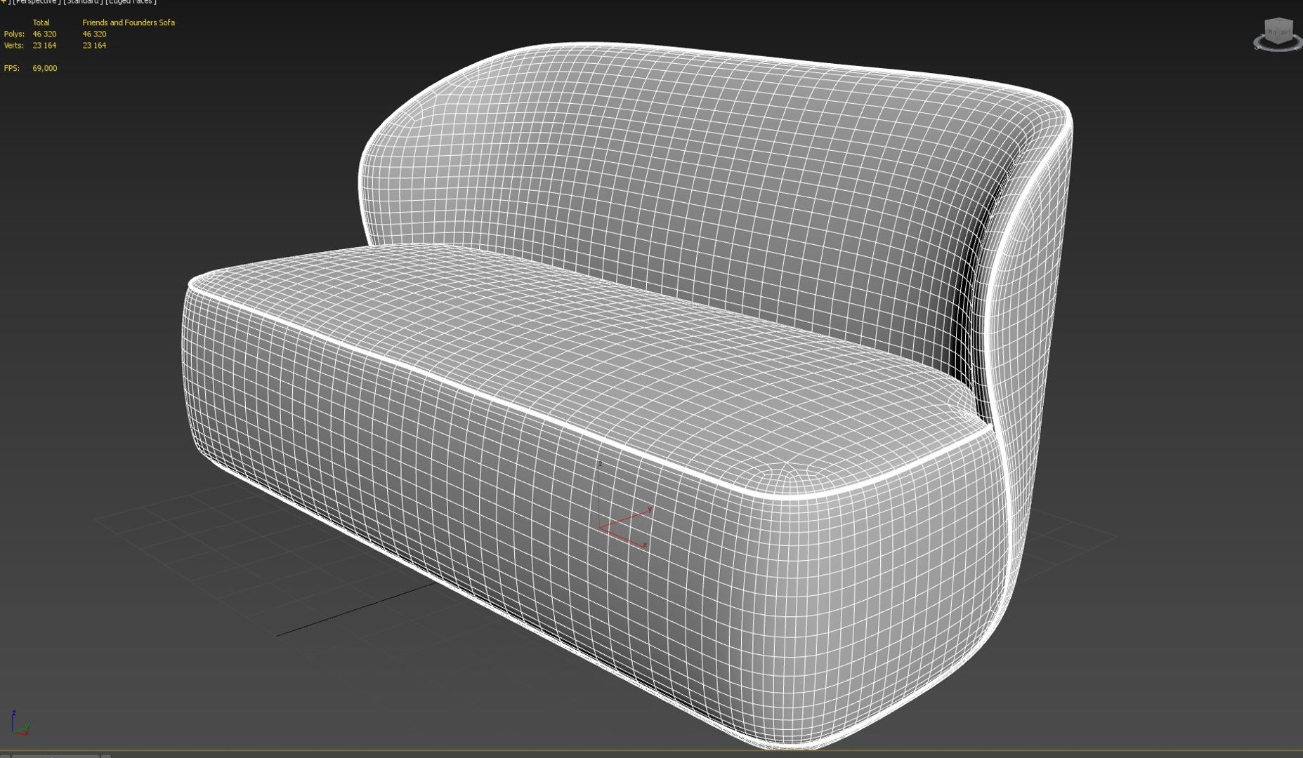 Friends founders sofa furniture 3D - TurboSquid 1578694