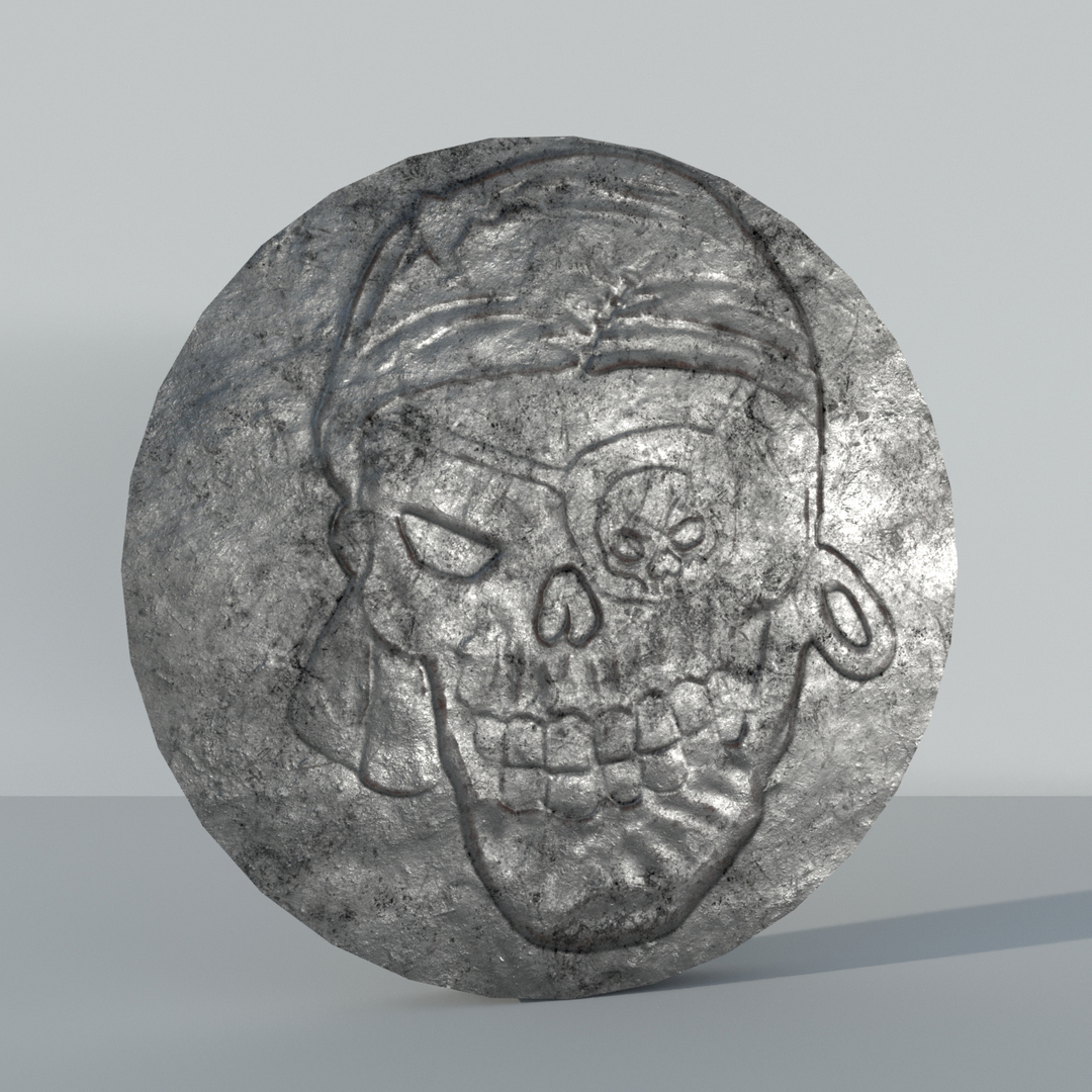 3D old silver coin - TurboSquid 1440922