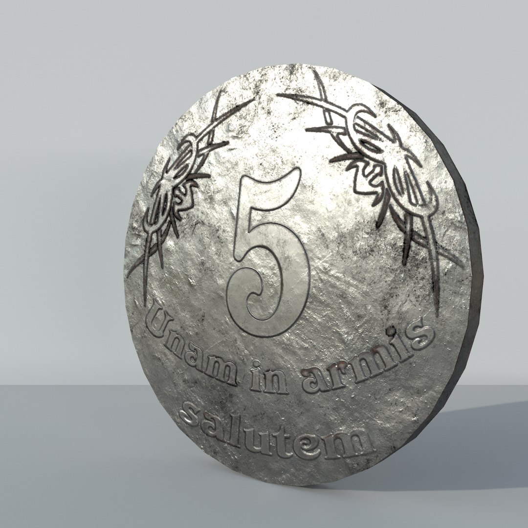 3D old silver coin - TurboSquid 1440922