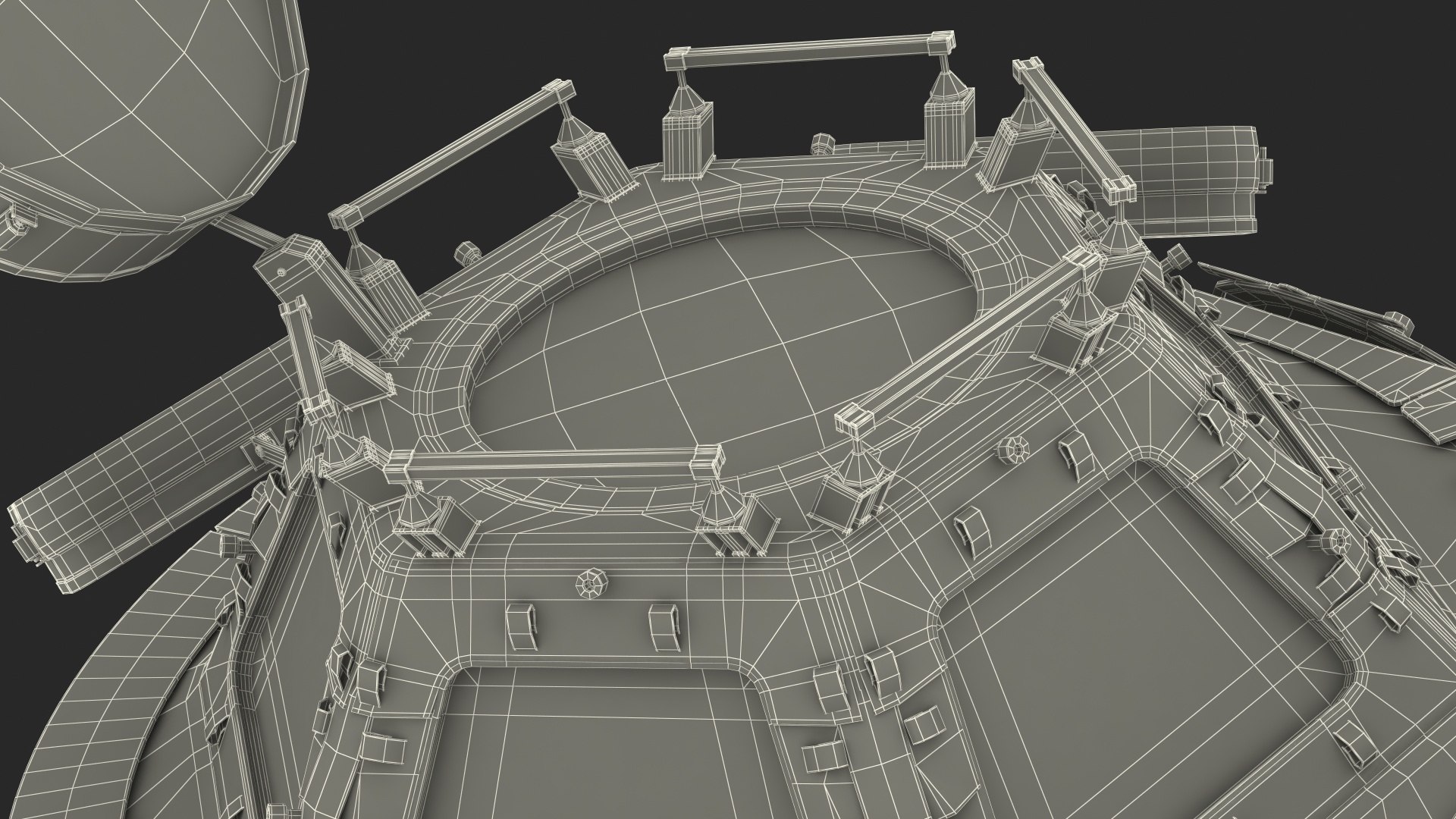 Iss cupola observational module model - TurboSquid 1624477