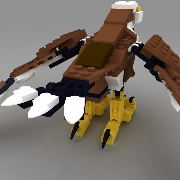 3d lego eagle wings model