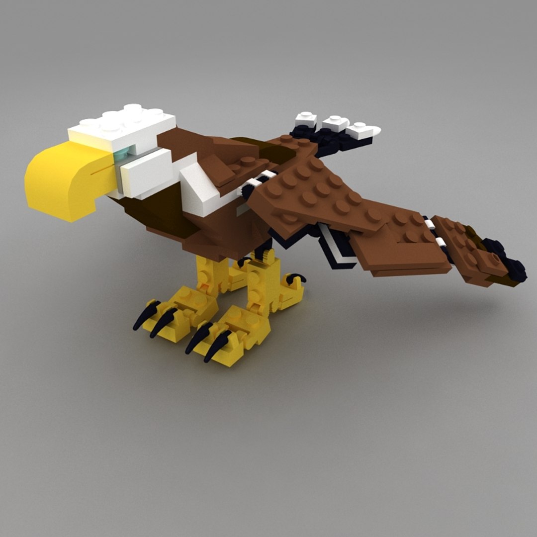 3d lego eagle wings model
