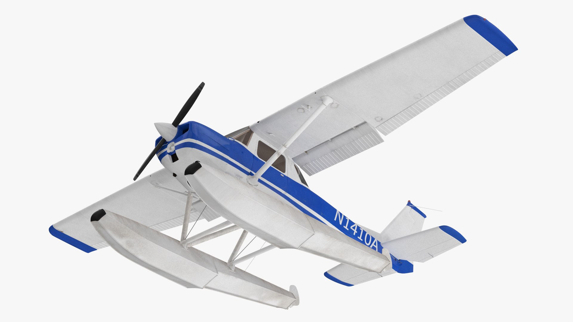 Seaplane With Floats Cessna 150 Rigged 3D Model - TurboSquid 2230529