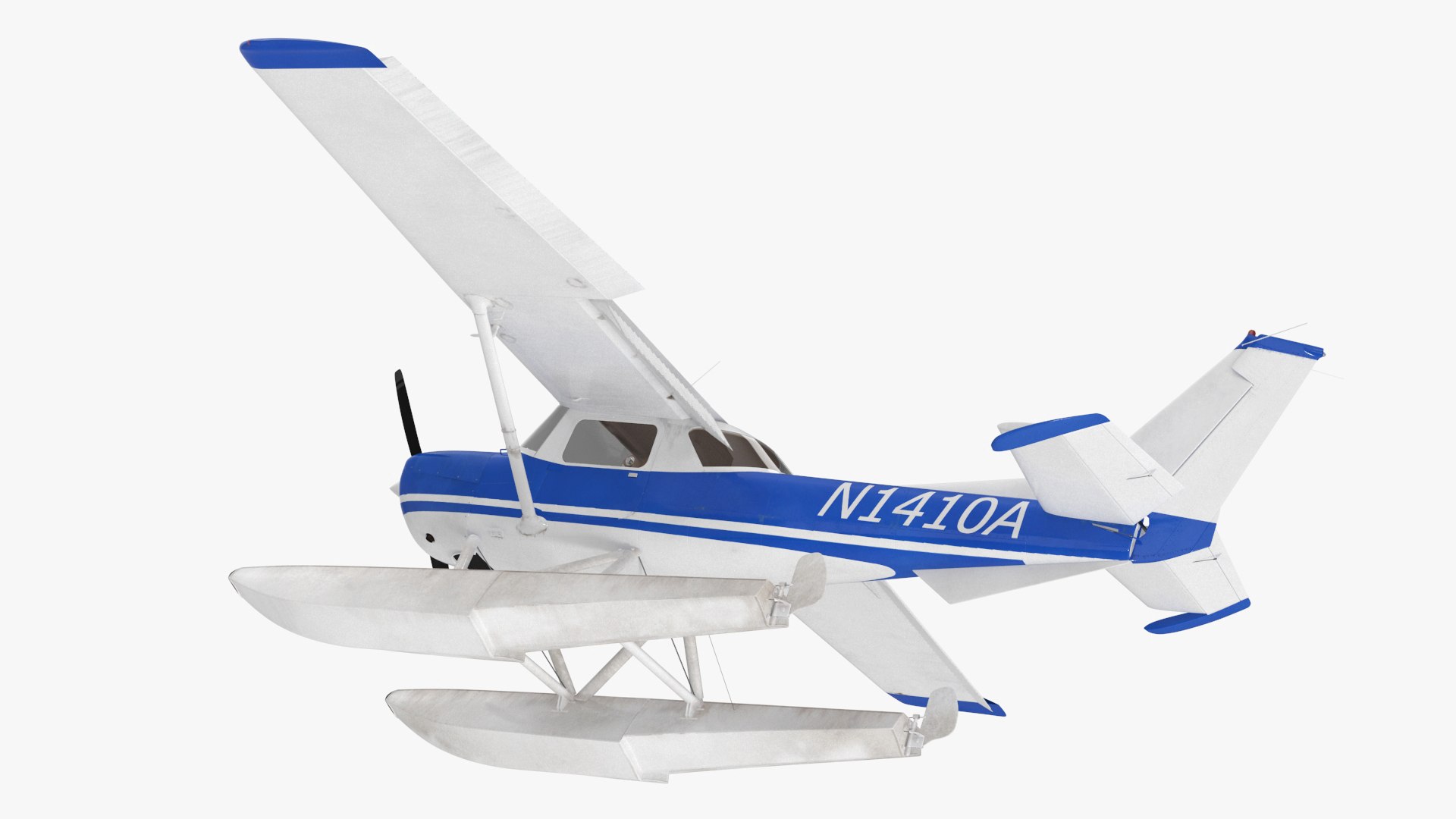 Seaplane With Floats Cessna 150 Rigged 3D Model - TurboSquid 2230529