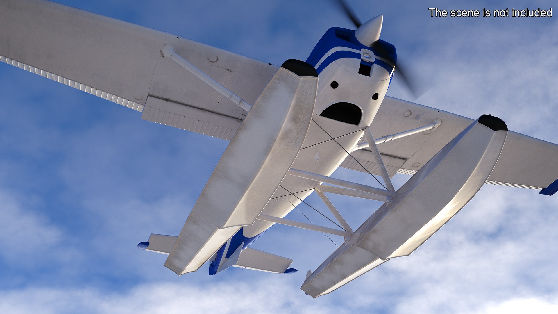 Seaplane With Floats Cessna 150 Rigged 3D Model - TurboSquid 2230529