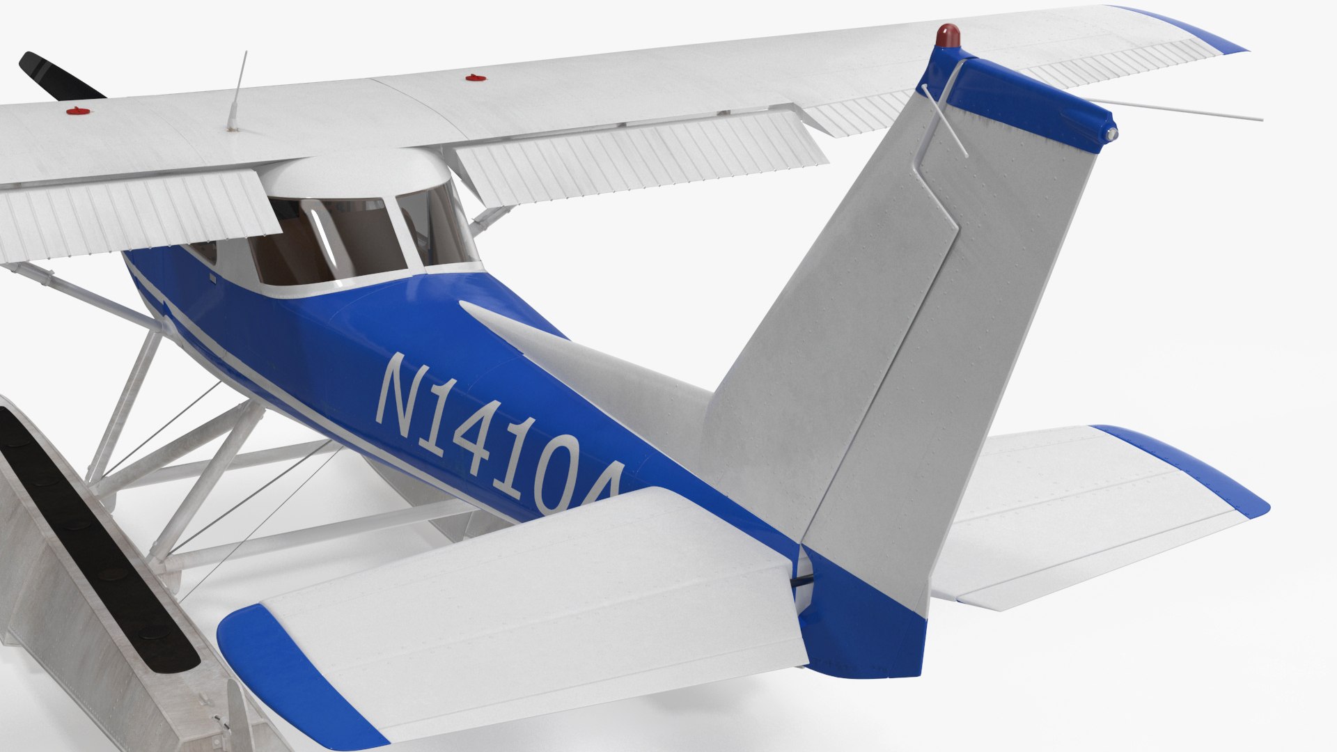 Seaplane With Floats Cessna 150 Rigged 3D Model - TurboSquid 2230529