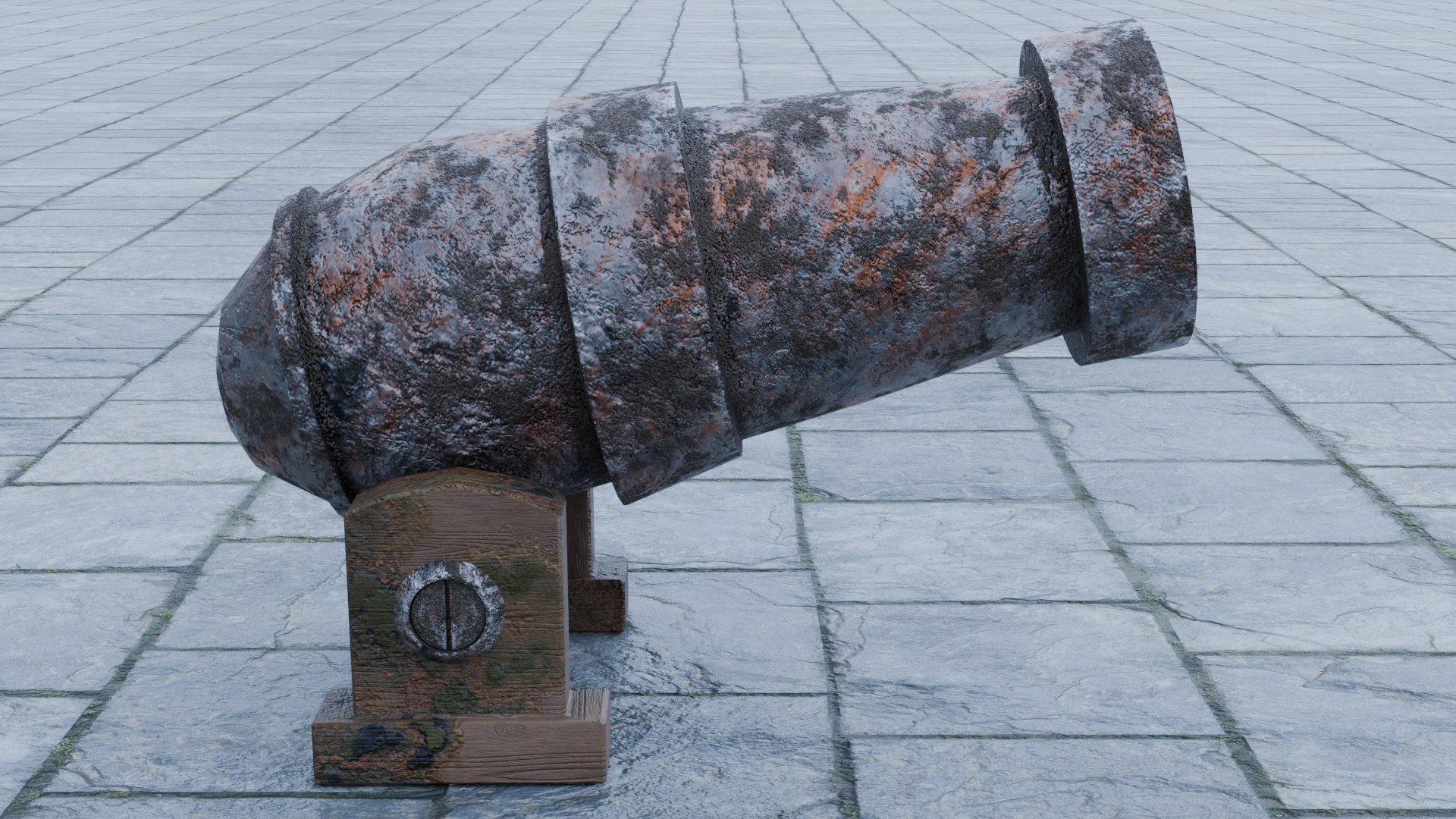 Old Rusty Cannon 3D - TurboSquid 2207235