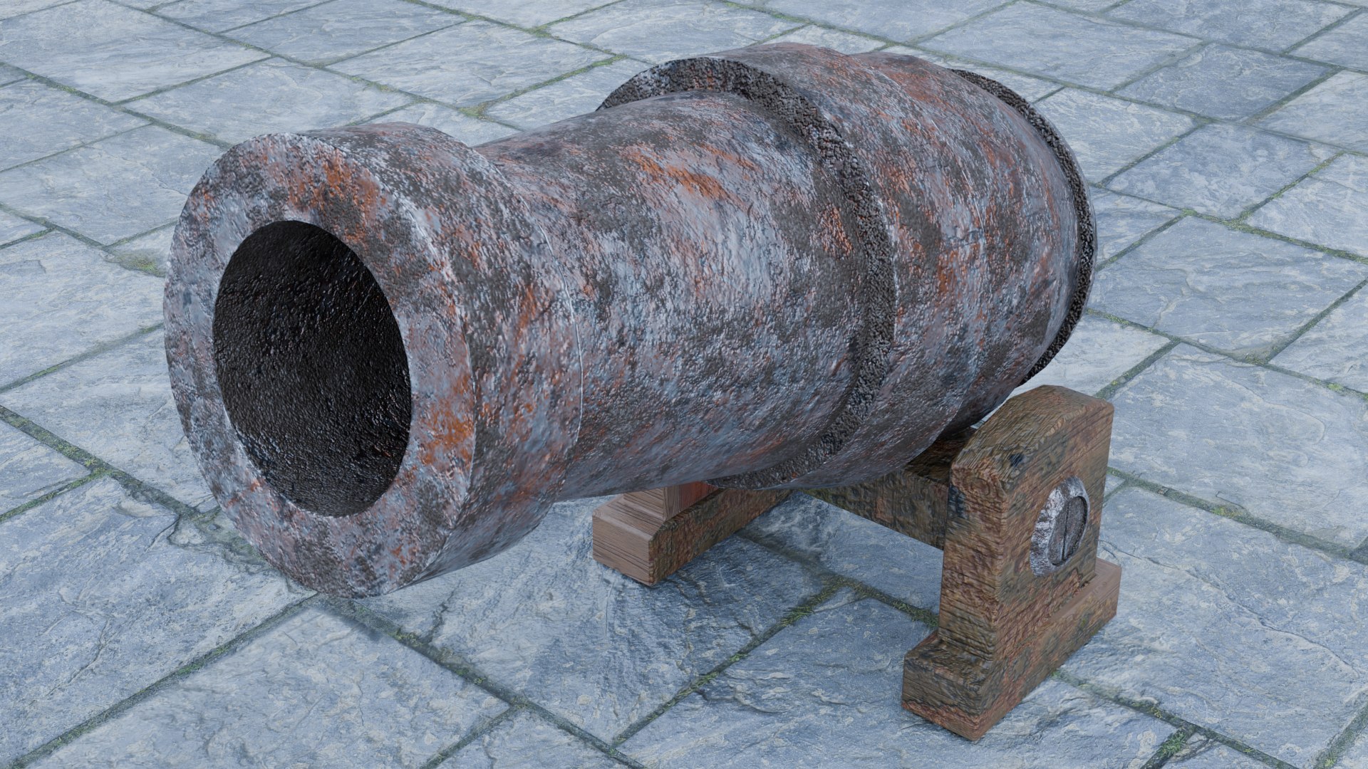 Old Rusty Cannon 3D - TurboSquid 2207235