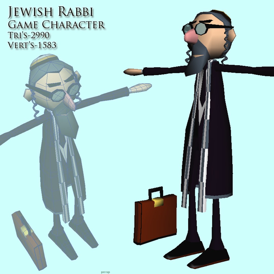 Jewish Rabbi 3d Model