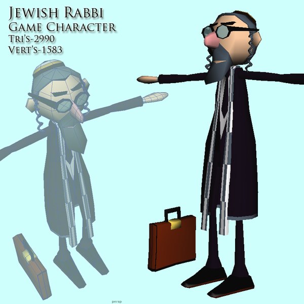 jewish rabbi 3d model