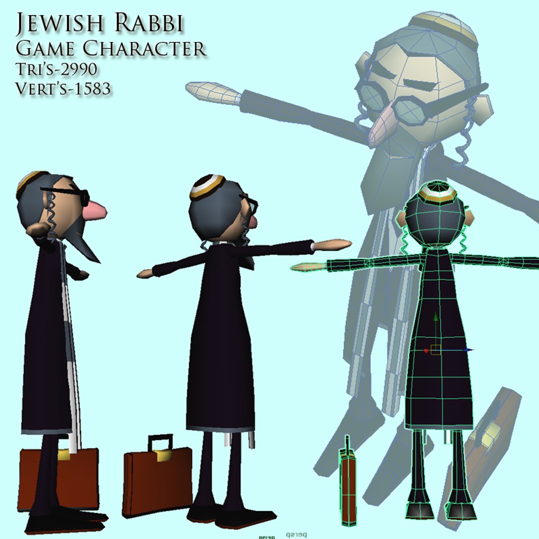 Jewish Rabbi 3d Model