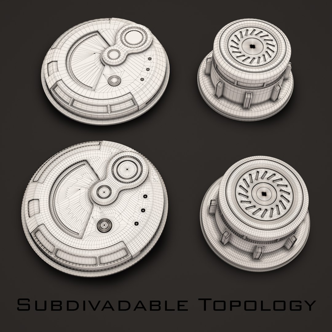 3D Sci Fi Kitbash 03 - TurboSquid 1435973