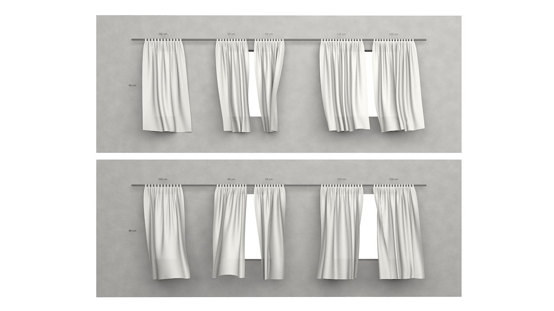 Curtains Animation 3D Model - TurboSquid 1312787