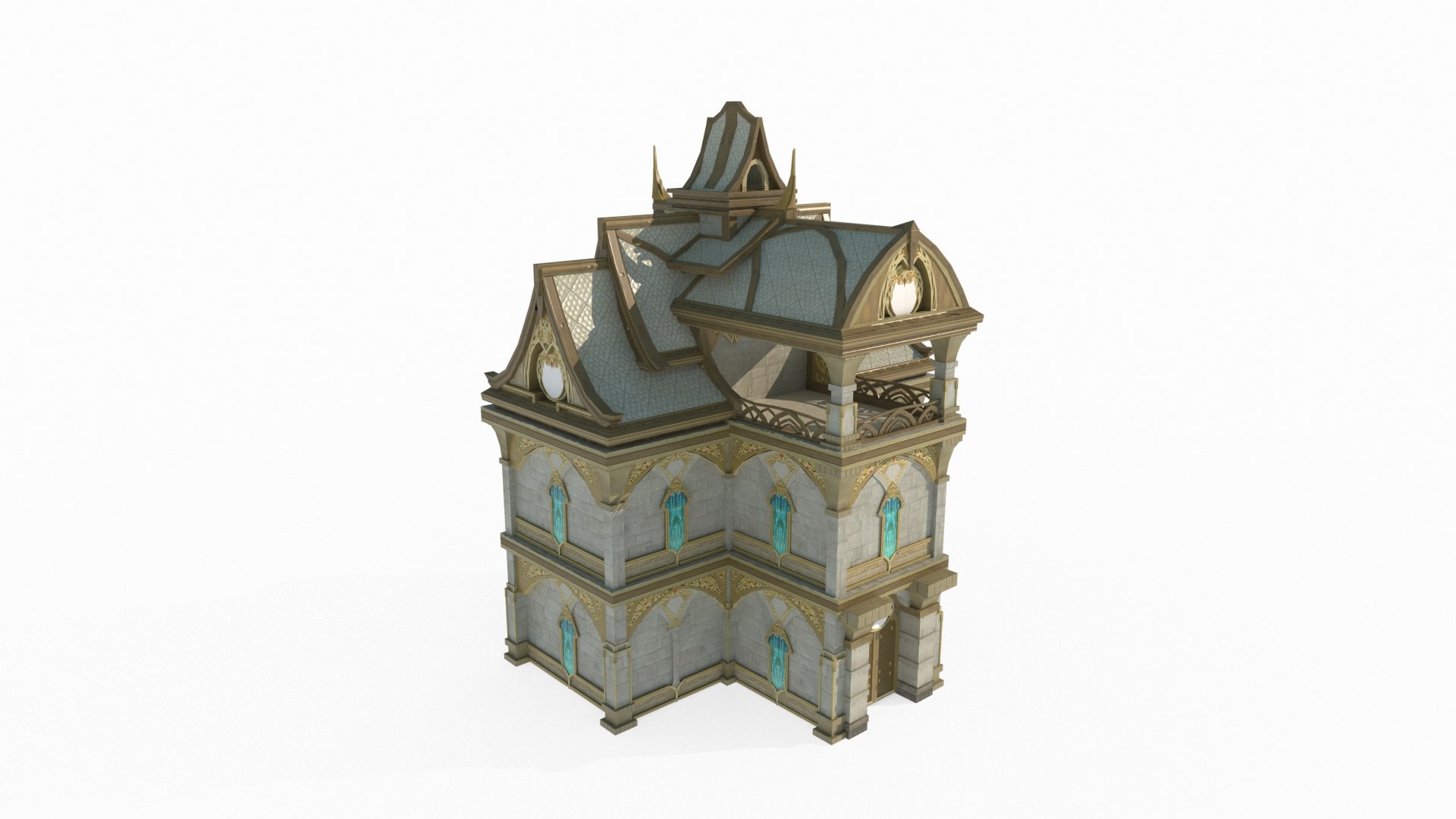 3D Model Mythical Style Ancient Architectural Buildings - TurboSquid ...