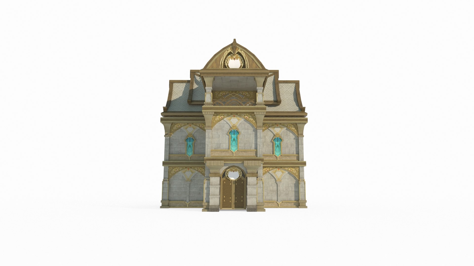 3D Model Mythical Style Ancient Architectural Buildings - TurboSquid ...