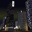 Night Time Skyscraper City Block 3d Max