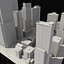 Night Time Skyscraper City Block 3d Max