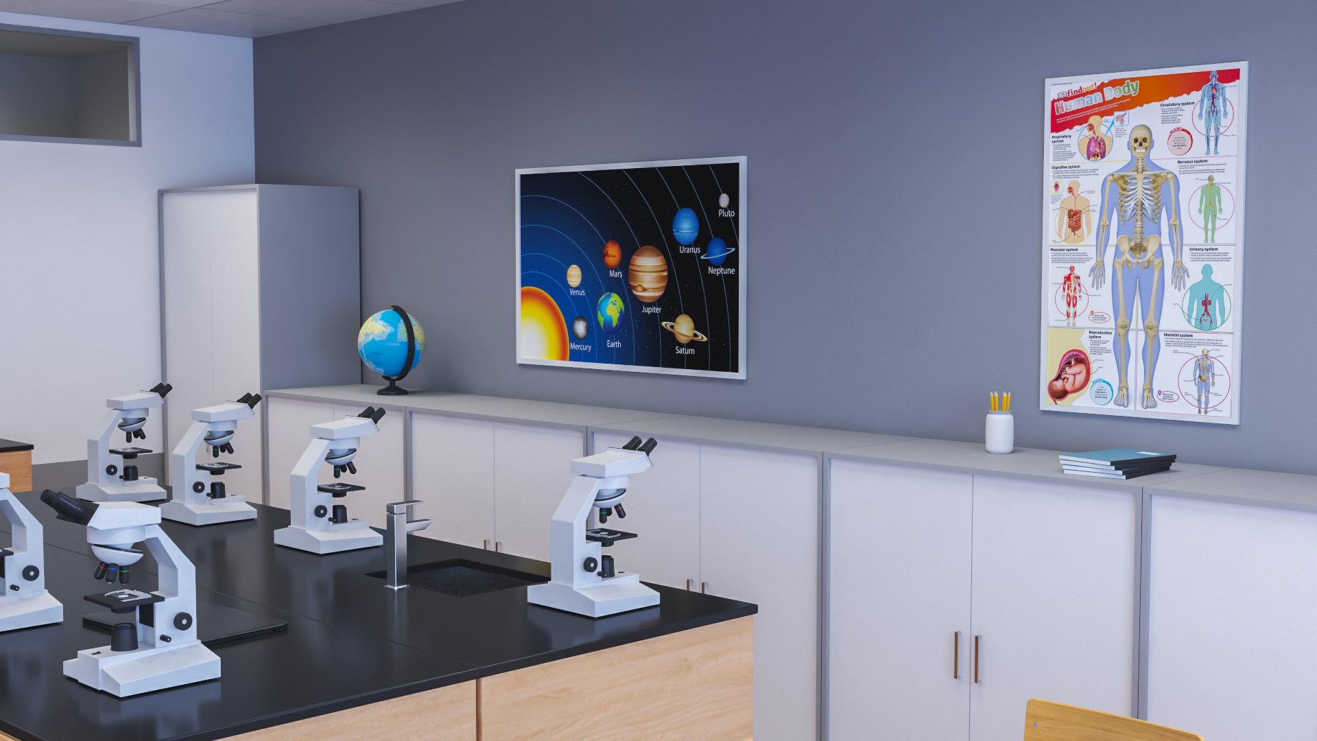 School Laboratory Interior Scene 3D model - TurboSquid 1792976