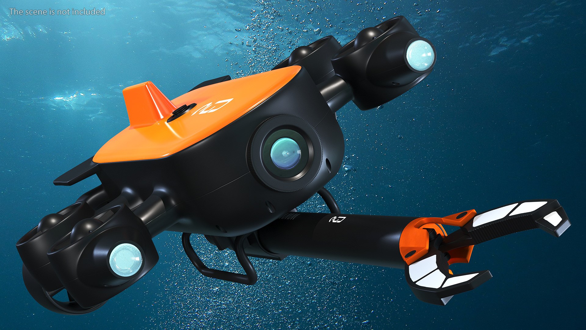 Titan Professional Underwater Drone Rigged For Cinema 4D 3D ...