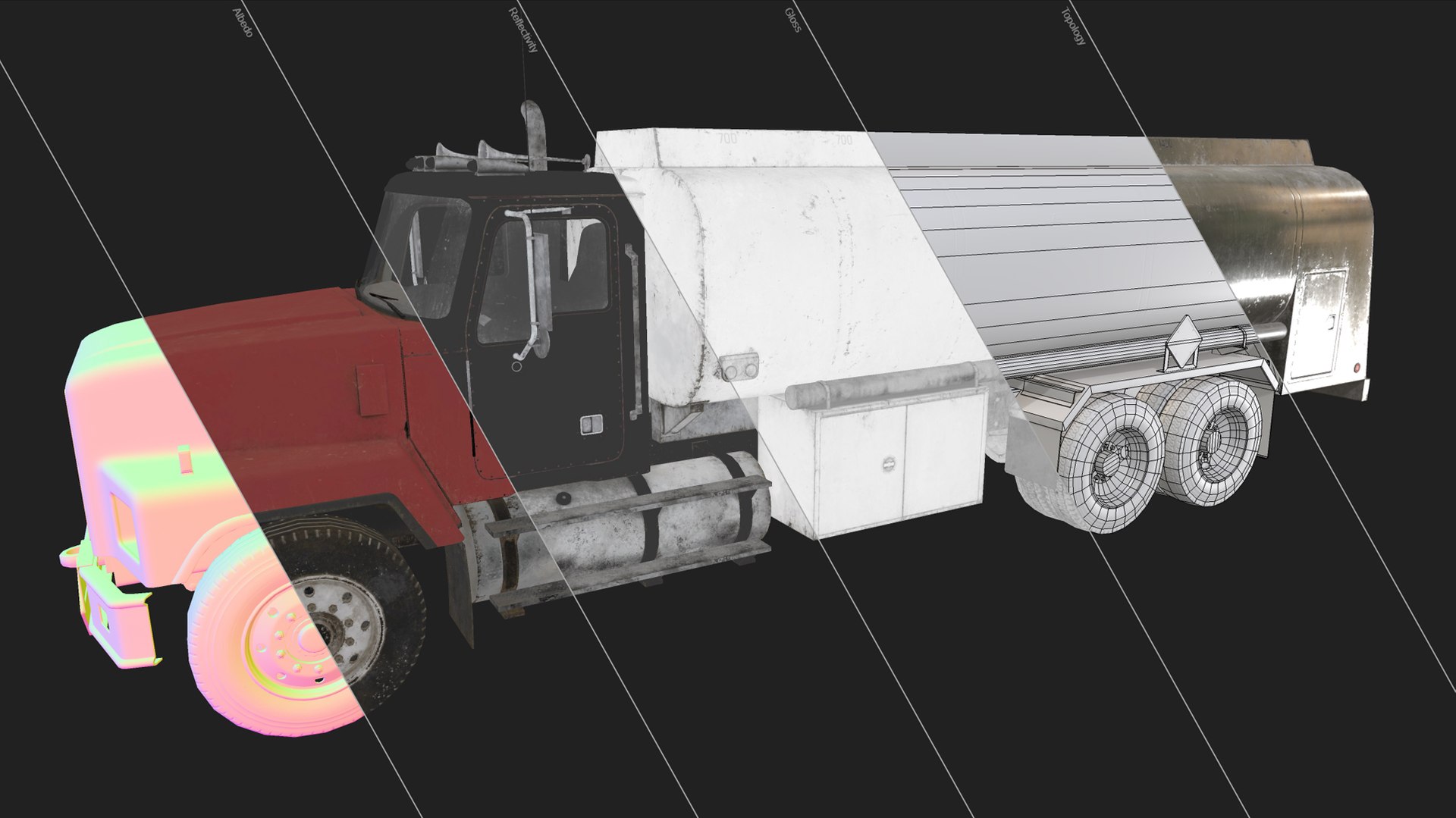 Classic Fuel Truck - Low Poly 3D Model - TurboSquid 2069357