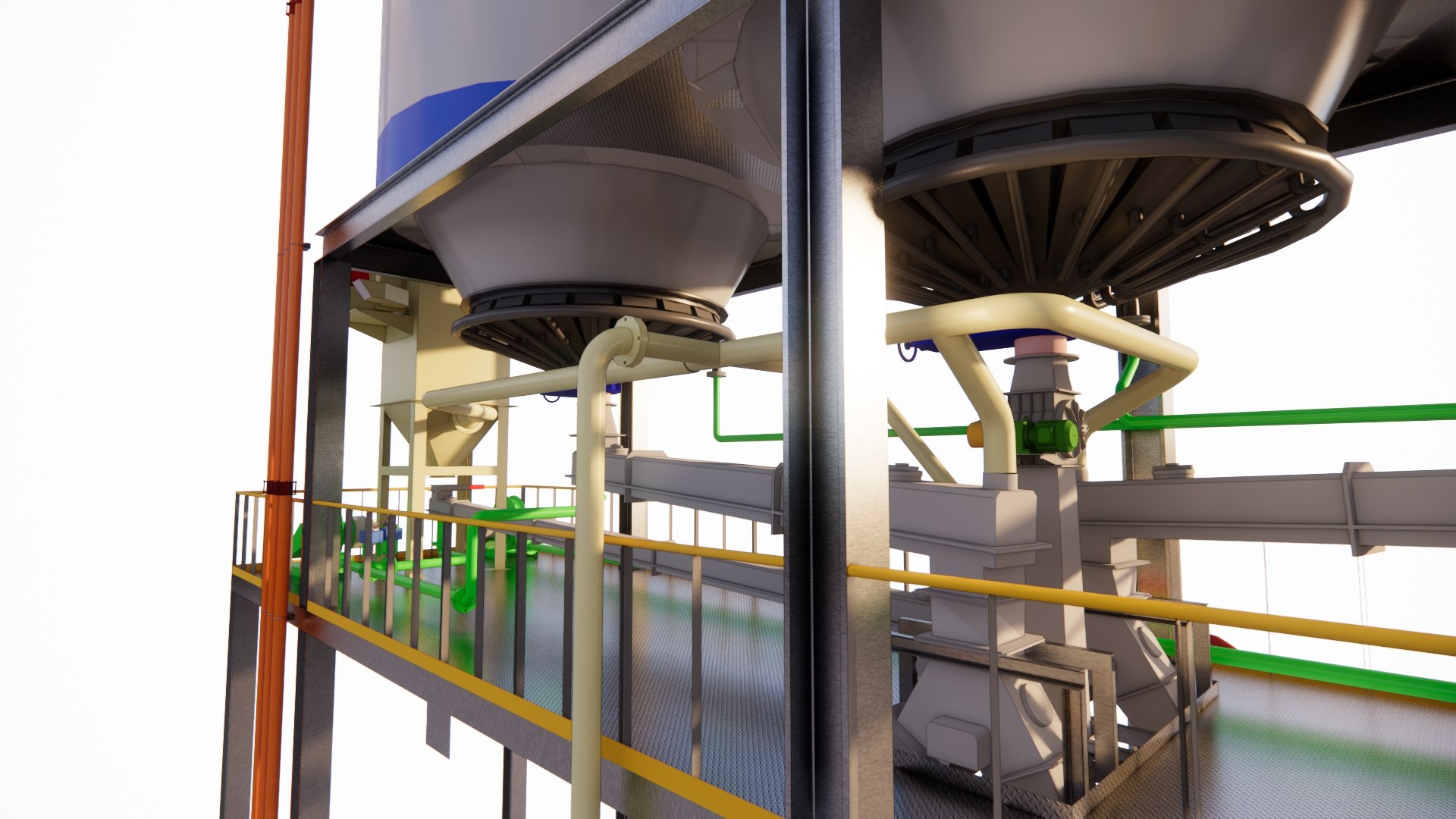 Industrial Tank Factory Industry Storage Equipment 3d Model Model ...