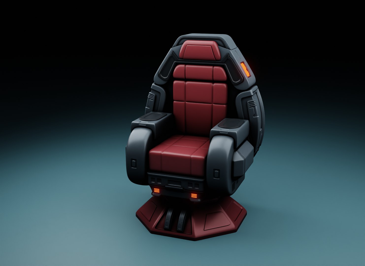 Sci Fi Armchair Highpoly 3d Model Futuristic Seat 3D Model Model ...