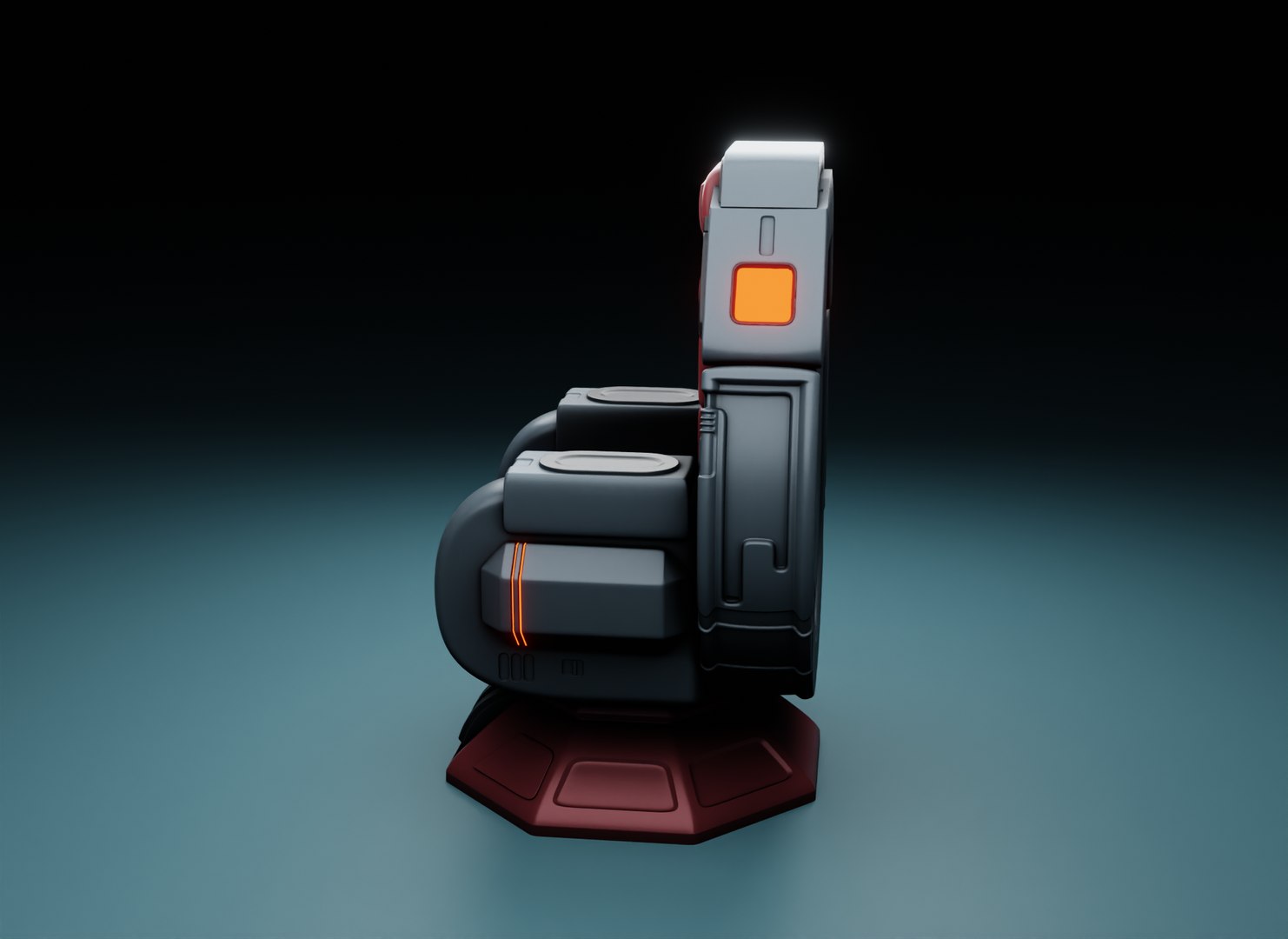 Sci Fi Armchair Highpoly 3d Model Futuristic Seat 3D Model Model ...