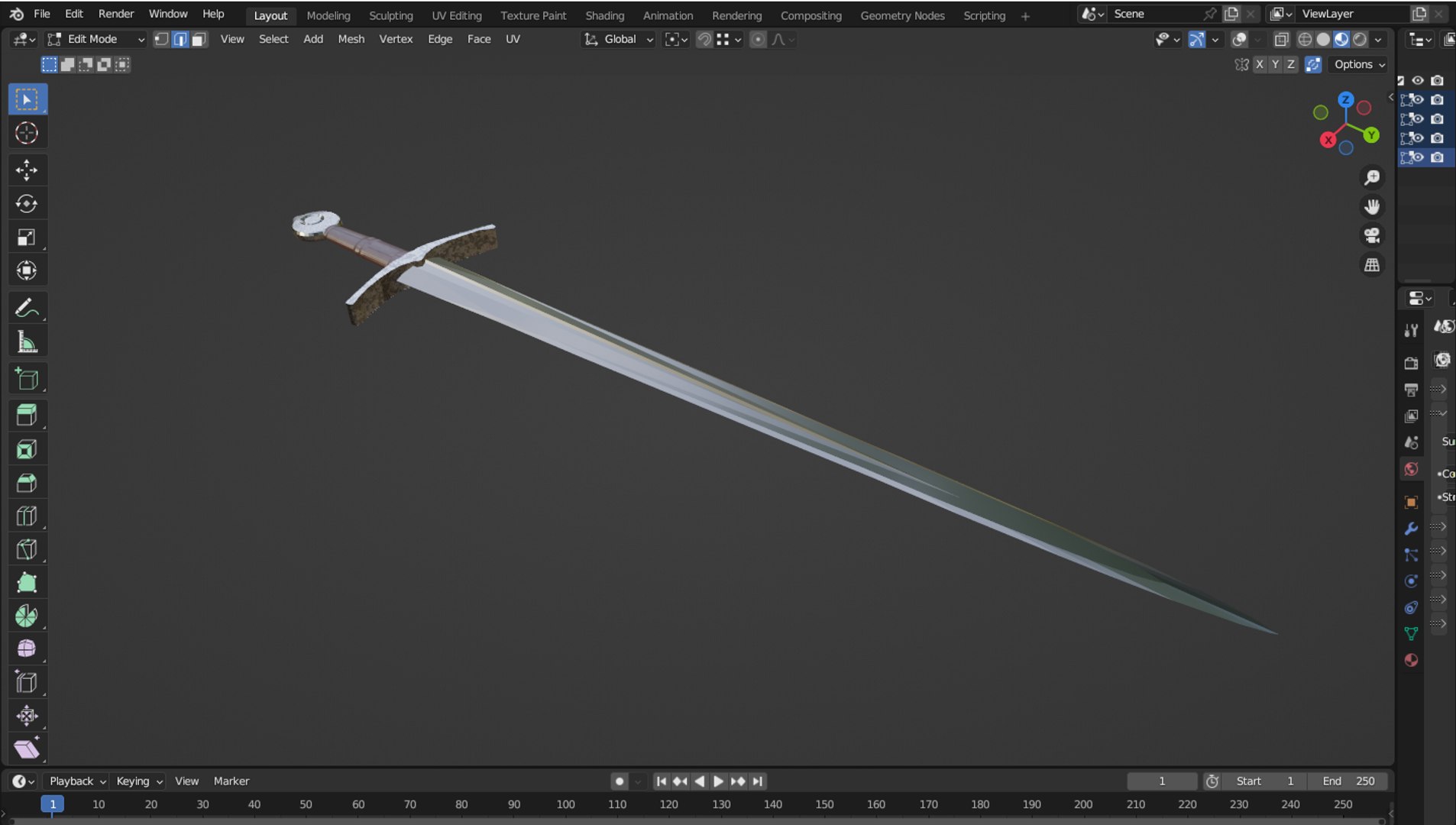 Medieval Sword 3D Model - TurboSquid 2075514