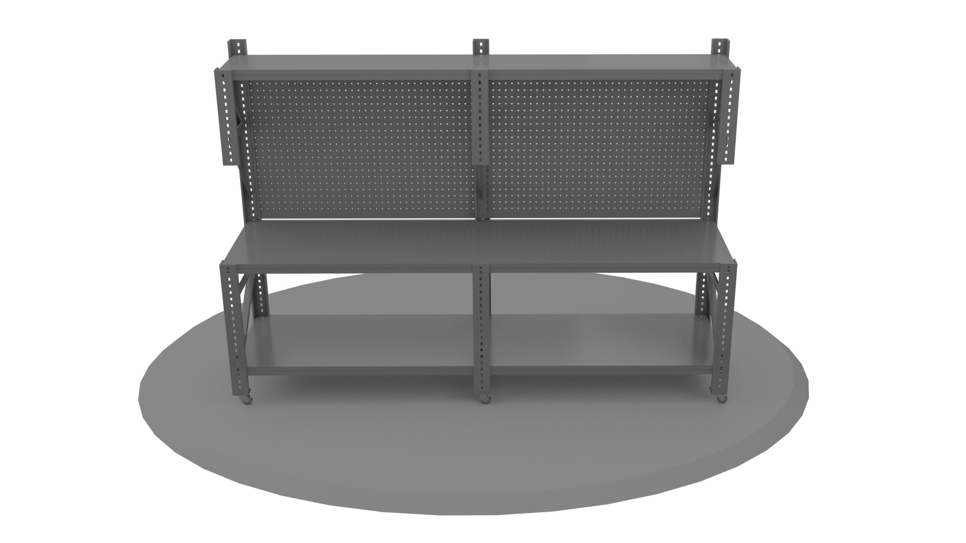 3D 3-Tier-Back-Board-Work-Bench - TurboSquid 2516421