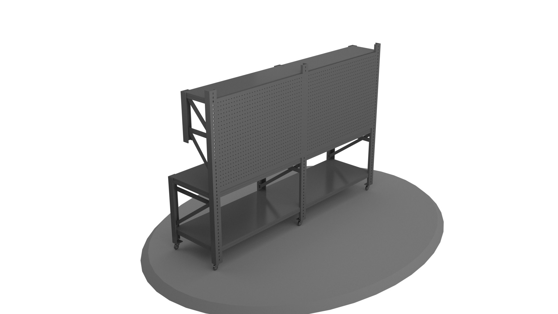3D 3-Tier-Back-Board-Work-Bench - TurboSquid 2516421