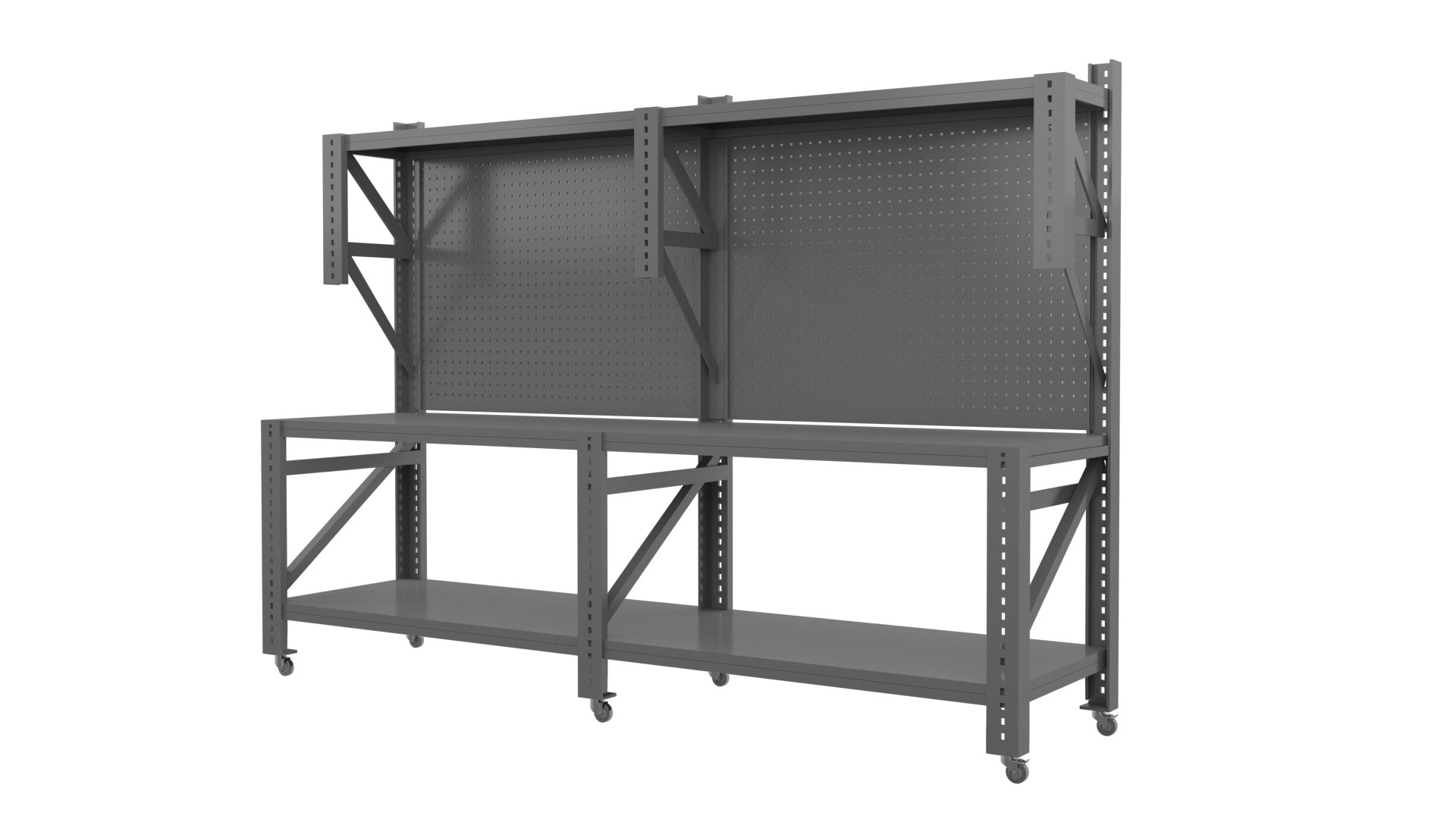 3D 3-Tier-Back-Board-Work-Bench - TurboSquid 2516421
