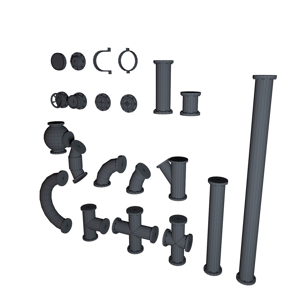 3D Model Pipes Kitbash - TurboSquid 1367417
