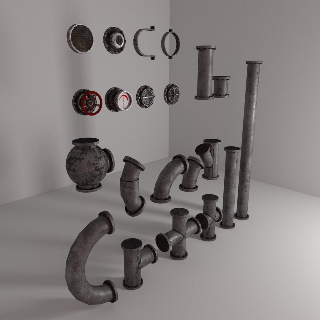 3D Model Pipes Kitbash - TurboSquid 1367417