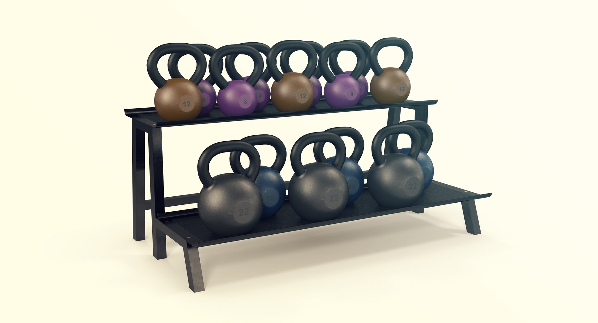 3D model kettlebell rack - TurboSquid 1392319
