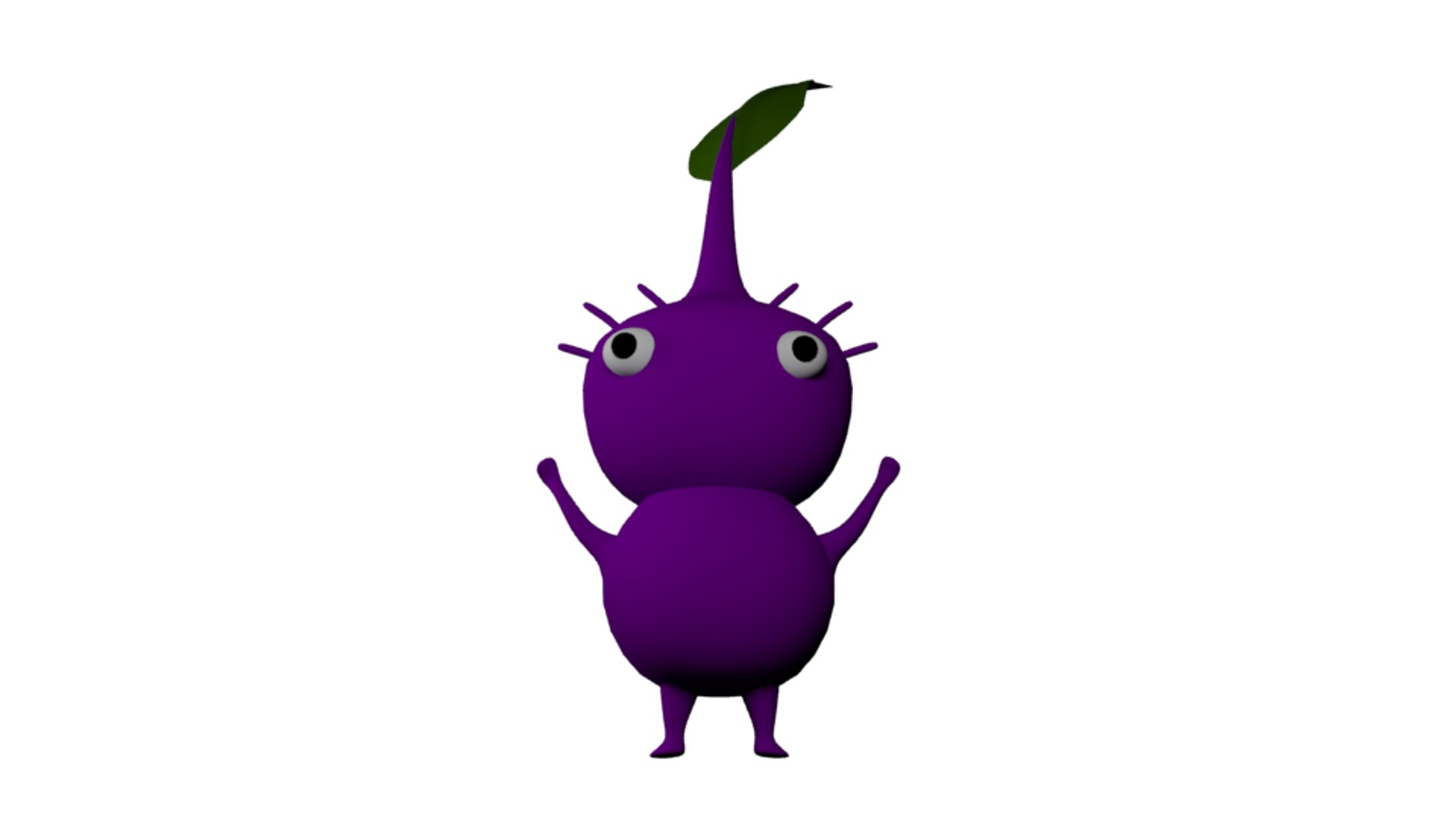 3D purple leaf pikmin - TurboSquid 1646400