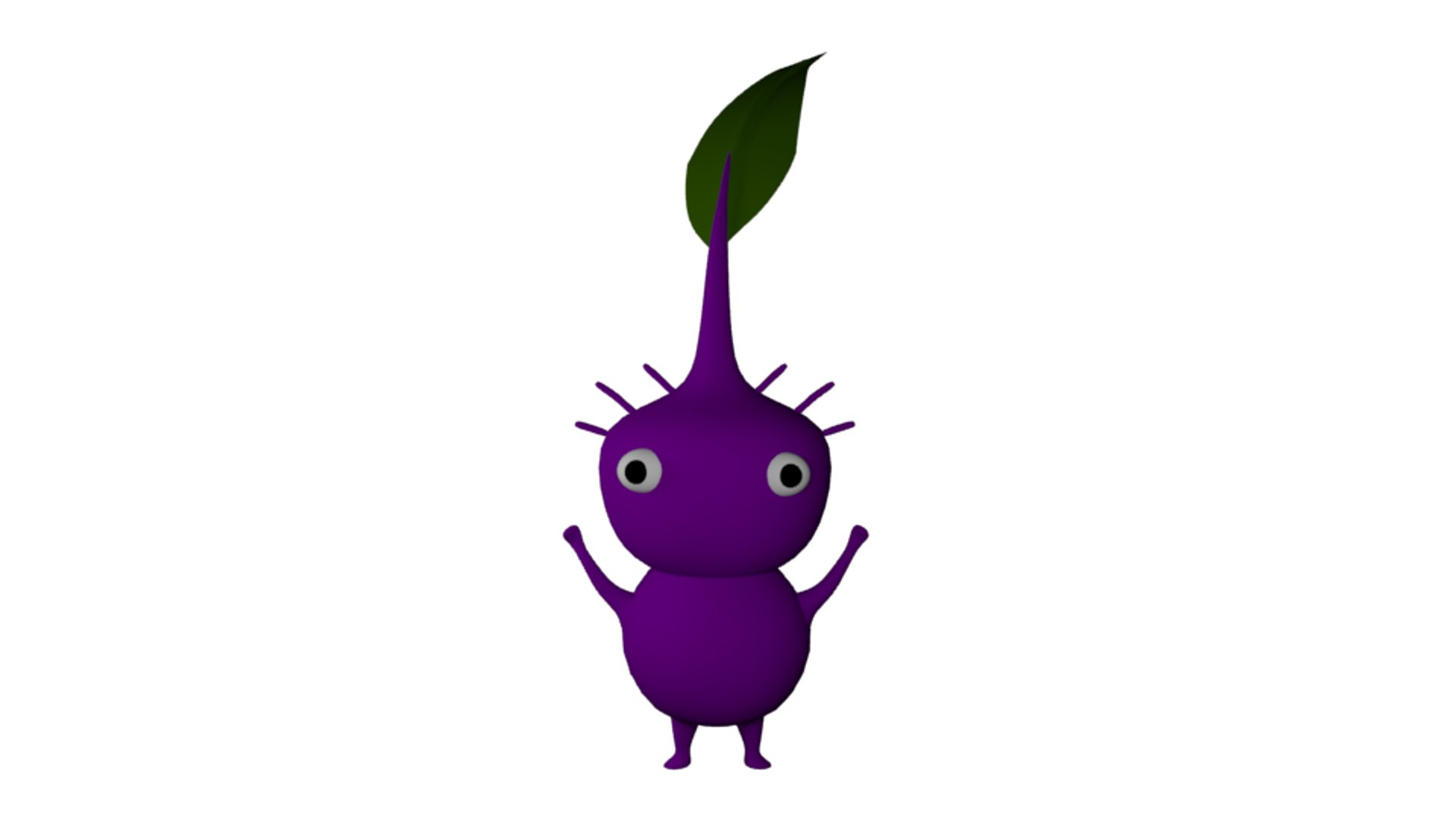 3D purple leaf pikmin - TurboSquid 1646400