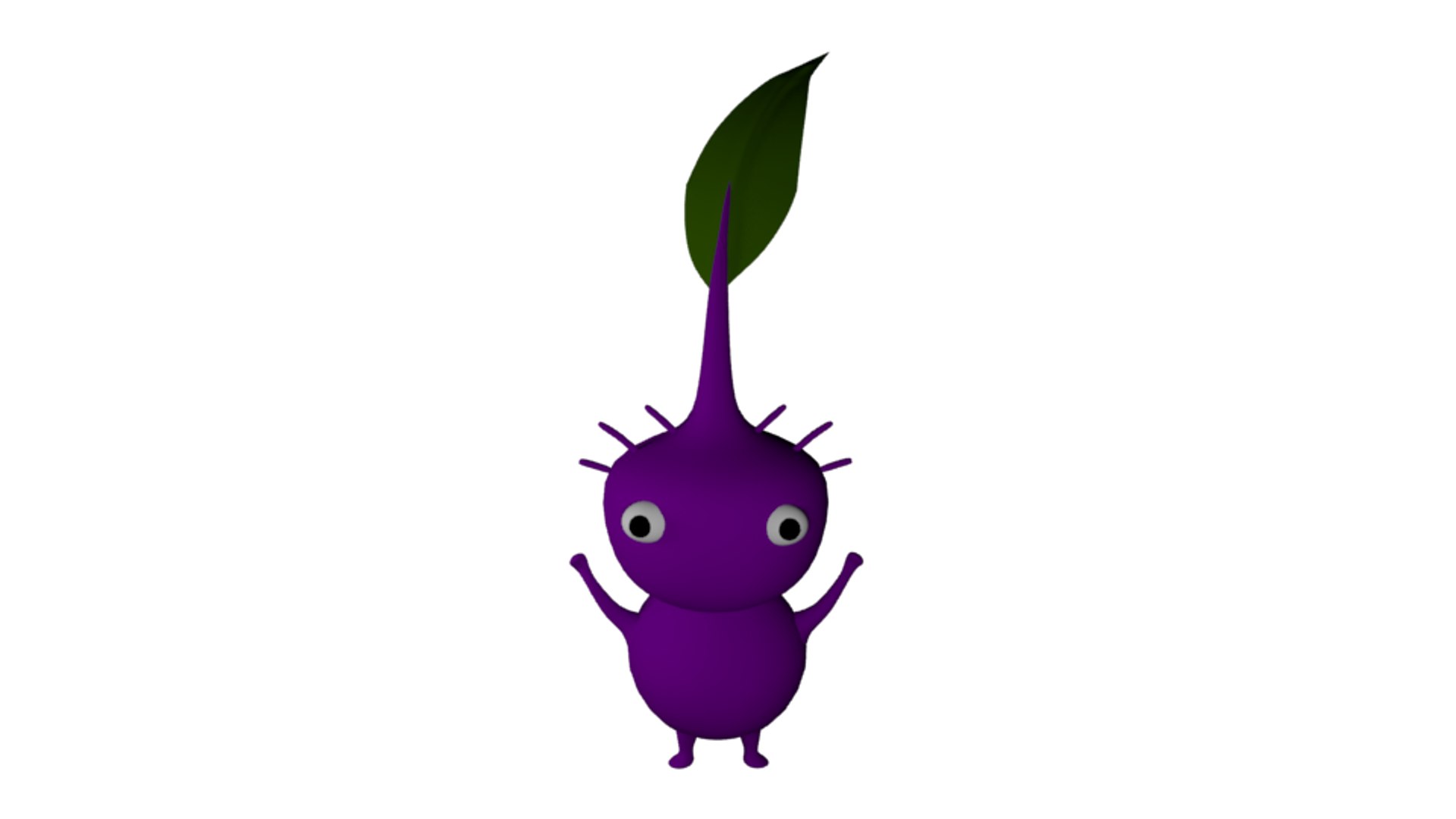 3D purple leaf pikmin - TurboSquid 1646400