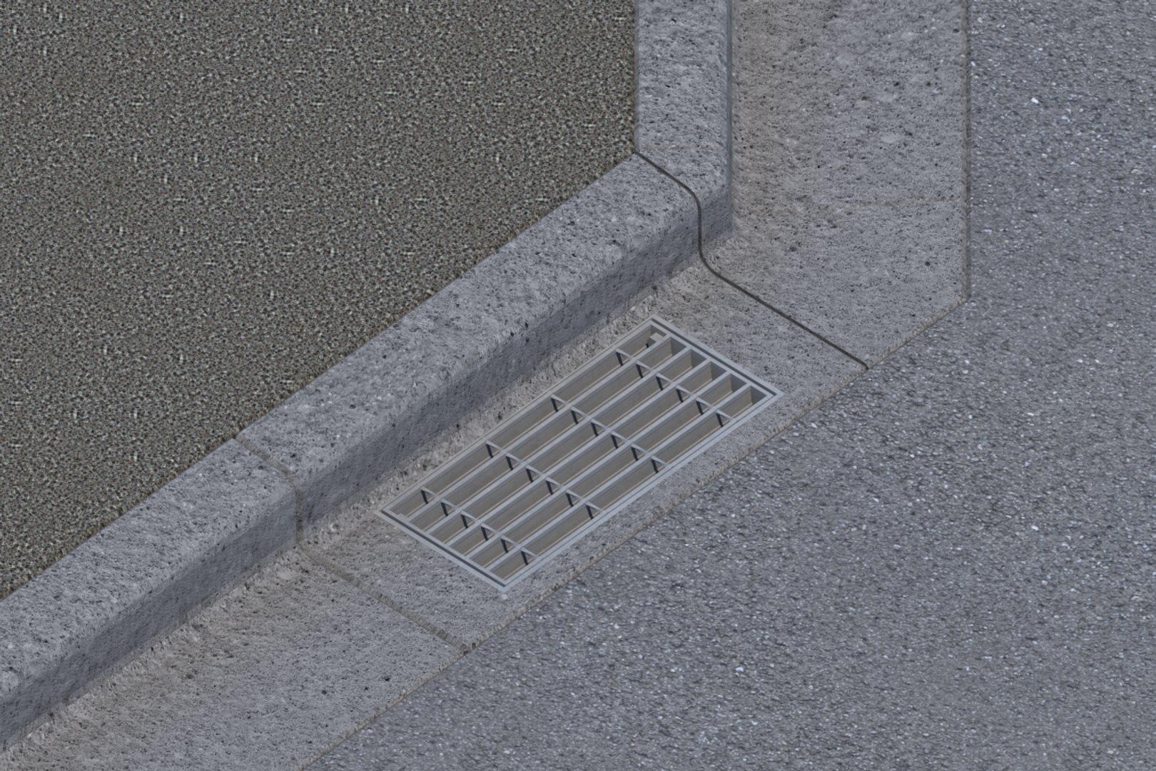 L-shaped side ditch 250A 3D model - TurboSquid 2098518