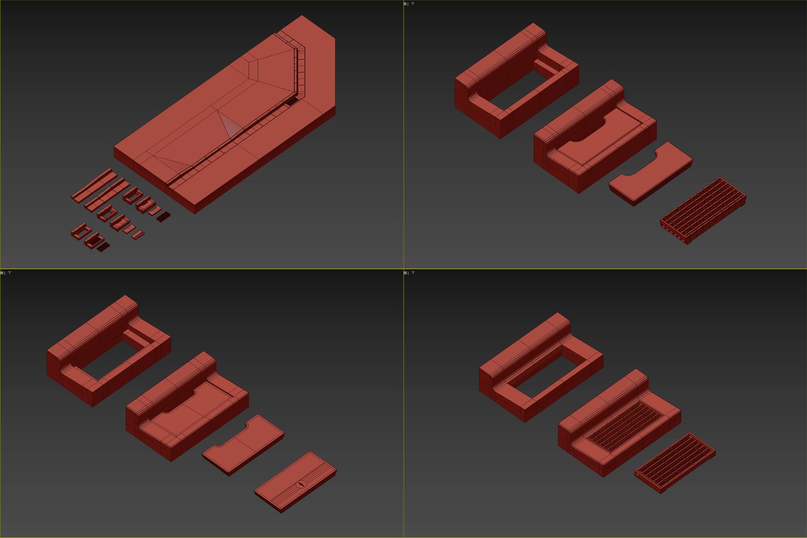 L-shaped Side Ditch 250A 3D Model - TurboSquid 2098518