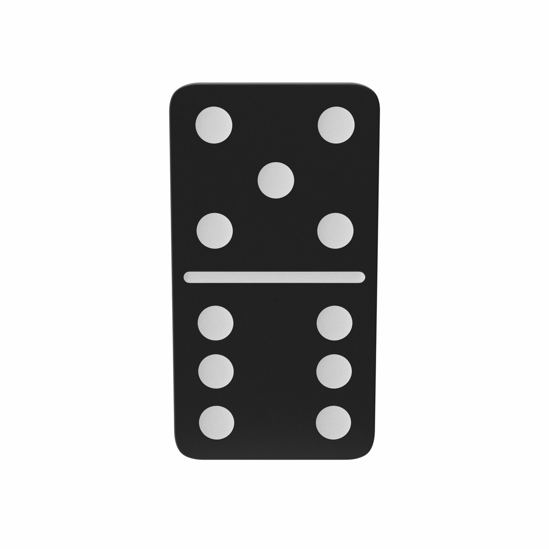 Domino 6x5 Black Model - TurboSquid 2337173