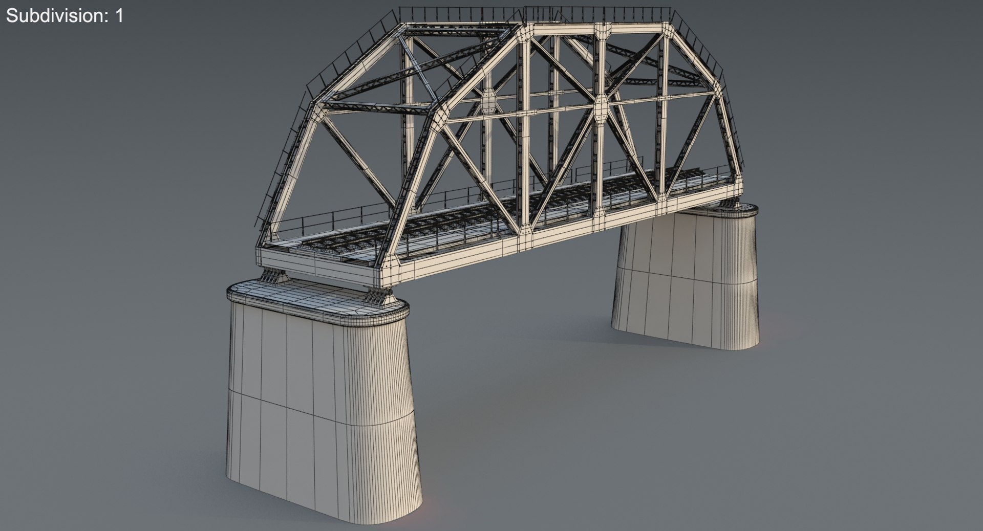 railway bridge 3d model