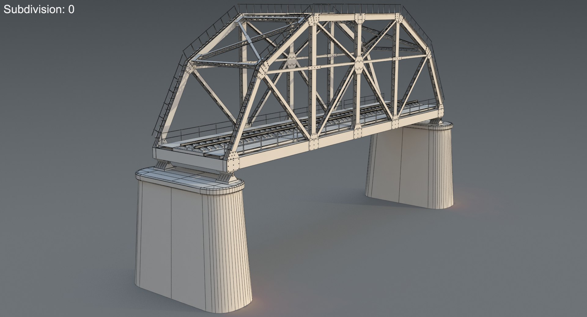 railway bridge 3d model
